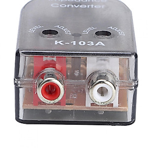 Acouto High to Low Converter Car Audio Car Stero Adjustable Speaker High to Low Line Audio Impedance Converter