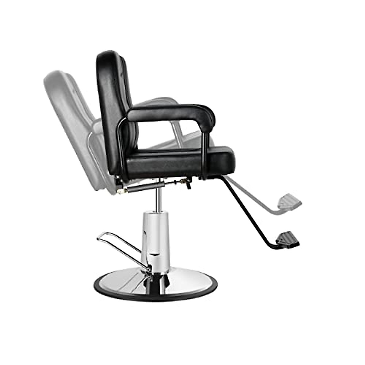 Beautymega Black Hydraulic Pump Styling Chair 360 Degrees Swivel Barber Chair Salon Spa Reclining Beauty Chair