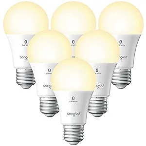 Sengled Alexa Light Bulb Bluetooth Mesh, Smart Bulbs That Work with Alexa Only, Dimmable LED Bulb E26 A19, 60W Equivalent Soft White 800LM, High CRI/Brightness, 6 Pack