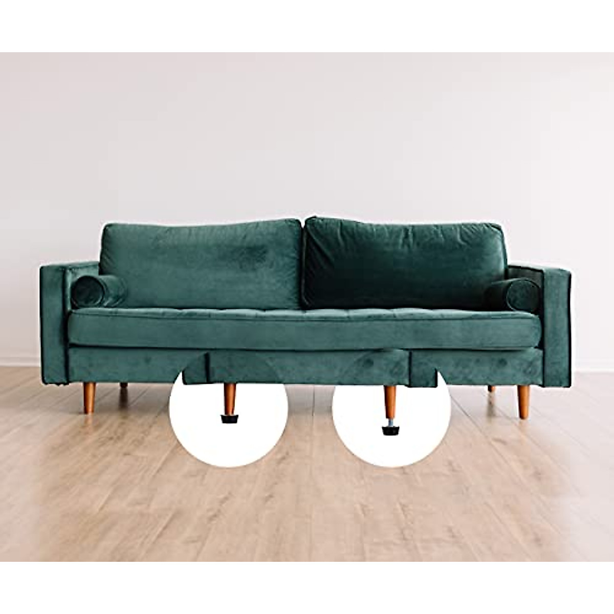 1/4" UNC Thread Adjustable Furniture Levelers Screw in Threaded, Galvanized Steel Screw Foot Levelers Screw On Furniture Glide Leveling for Table, Chair, Furniture Legs, 20 pcs Pack