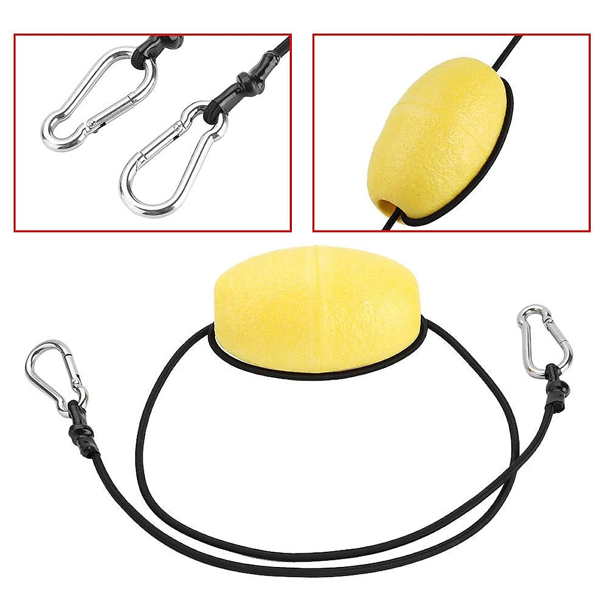 Kayak Tow Rope,Kayak Tow Line,Kayak Drift Anchor Tow Rope Nylon Tow Line Throw Rope with EVA Buoy Anchor Buoy Steel Clips Kayak Accessory Kayak Anchors ancla Kayak Buoy with Clip