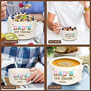 EUUPS Dad Gifts for Fathers Day - Dad's Ice Cream Bowl and Scoop, Shovel Dad's Ice Cream Spoon - Dad Gifts from Daughter Son - Ideal Dad Christmas Birthday Gift