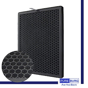 PUREBURG Replacement True HEPA Filter Kit Compatible with Alexapure Breeze Air Purifier Model 3049 AP-B102,H13 Activated carbon Filter Air Clean PM2.5 Odor smoke VOCs,2-Pack