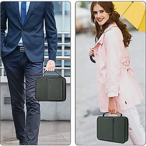 Bible Covers for Men & Women, Bible Case Carrying Church Bag with Book Stand, Bible Bag with Handle, Zipper and Multi-Pockets for Scripture Study Bible Protector, Deep Gray (Patent Pending)