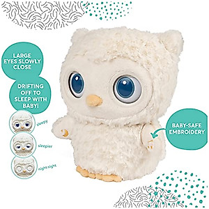 GUND Baby Sleepy Eyes Owl Bedtime Soother Plush Owl Stuffed Animal Night Light & Sound Machine for Baby Boys and Girls, 8”