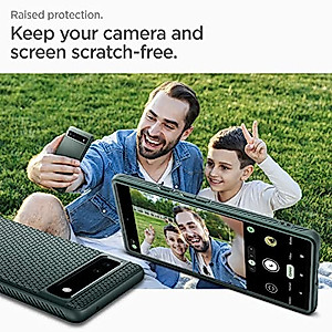 Spigen Liquid Air Armor Designed for Pixel 6a Case (2022) - Midnight Green