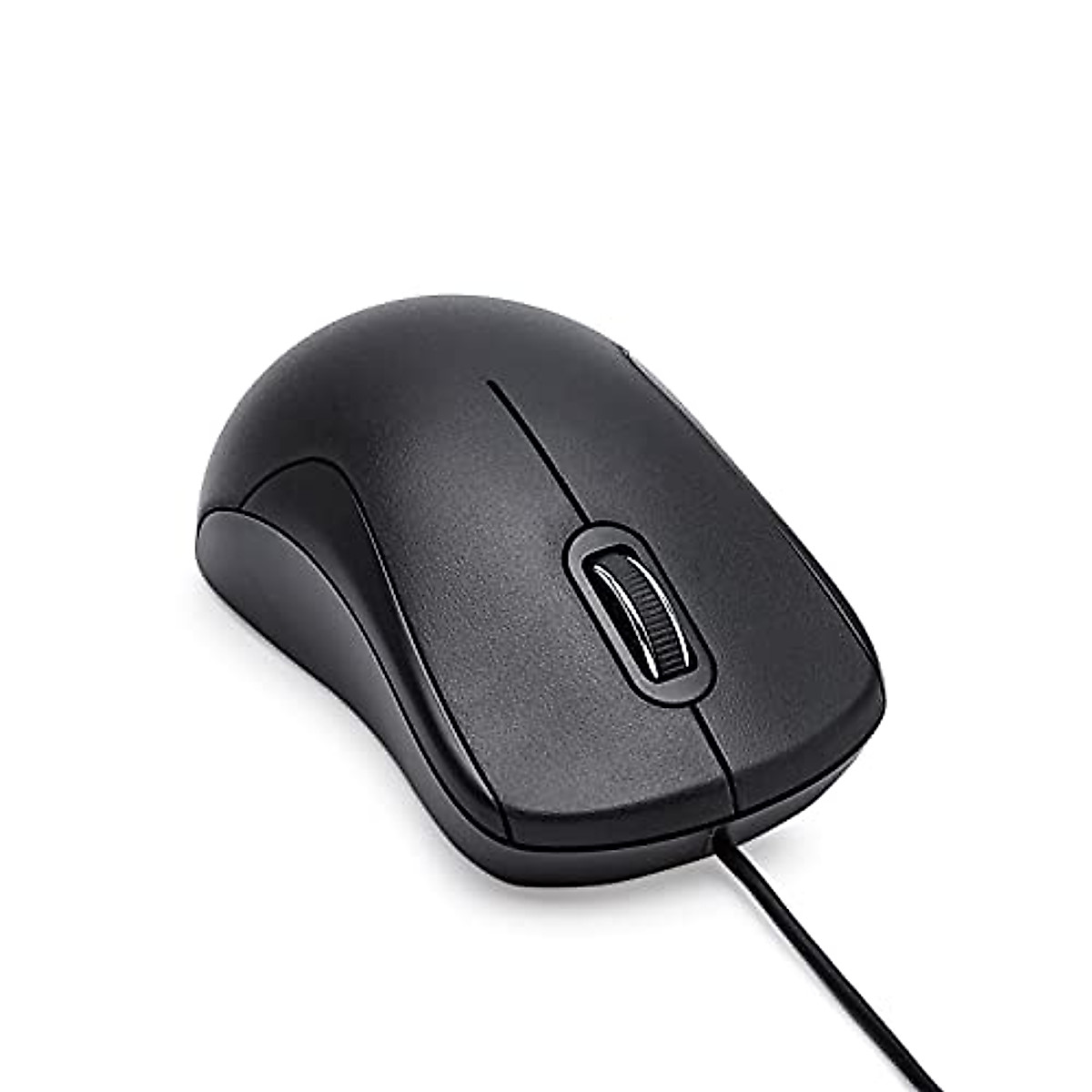 Amazon Basics 3-Button USB Wired Mouse - Standard, Black