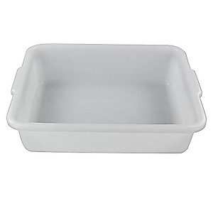 Kekow 4-Pack 22 L Commercial Bus Tubs/Bus Box, White Large Plastic Tote Box