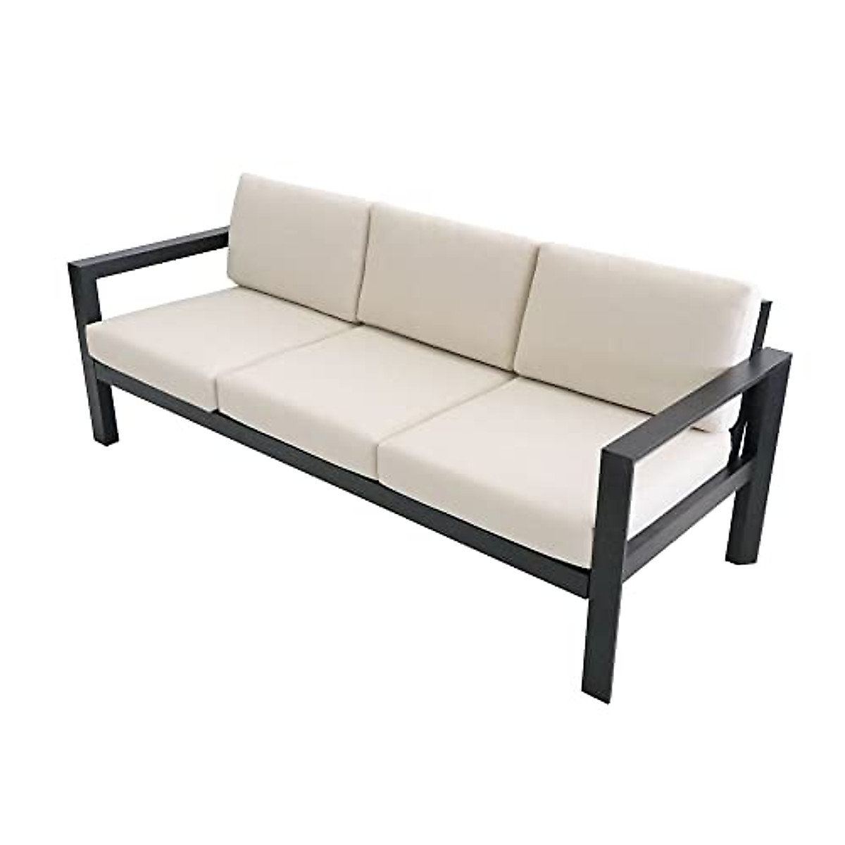 Quality Outdoor Living Monterey 4-Piece Outdoor Deep Seating Conversation Set, Black