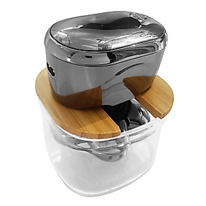 FitSand Bamboo Electric Head Shaver Rinse Stand Compatible with Remington Balder Pro Head Shavers