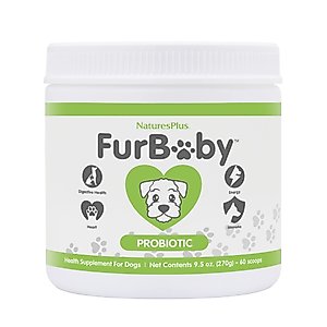 Natures Plus FurBaby Probiotic for Dogs - 9.5 oz - Supports Digestive, Heart, Liver & Immune Health - 60 Servings