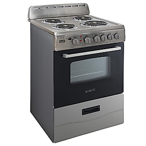 Avanti ERU240P3S ERU240 24" Electric Range Oven with Framed Glass Door, in Stainless Steel