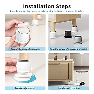 nediea Anti Vibration Pads For Washing Machine, Washer And Dryer Feet Pads,Adjustable Anti-Vibration Pads For Washing Machine,Vibration Isolation Pads, 4pcs