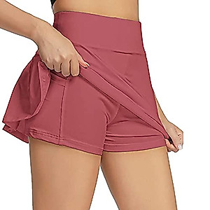 TUU Pleated Tennis Skirts for Women with Pockets, Shorts Athletic Golf Skirts,Activewear Running Workout Sports Skirt