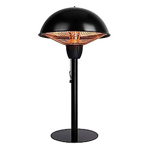 Star Patio Electric Patio Heater, Tabletop Heater, Infrared Heaters, Electric Outdoor Heater, Outdoor Space Heater, Portable Heater with Hammered Bronze Finished, 1500W, STP1566-BT