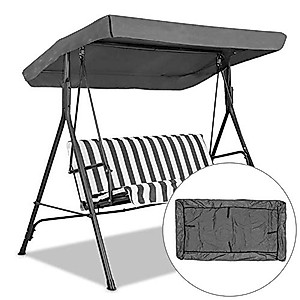 XUEF Outdoor Swing Cover Patio Swing Canopy Top Case Canopy Replacement with UV Protection Waterproof Porch Top Cover for Porch Garden Backyard Balcony Seat
