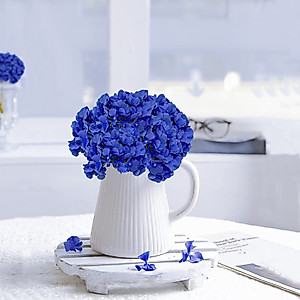 Jeejunye Hydrangea Slik Flowers Heads 12 Pieces with Stem, Fake Artificial Hydrangea Flower for Wedding Centerpiece Home Garden DIY