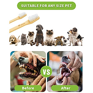 Lingtoolator Toothbrush - 6 Pack Bamboo Toothbrush for Dogs Cats - Soft Bristles - Gentle Pet Toothbrush for Easy Dog Teeth Brushing Den