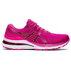 ASICS Women's Gel-Kayano 28 Running Shoes, 8, Fuchsia RED/Pink GLO