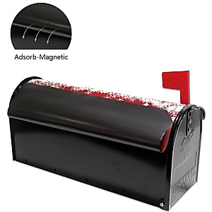 Merry Christmas Mailbox Cover Standard Size Winter Snowflake Xmas Tree Magnetic Mailbox Covers Garden Yard Post Wraps Letter Box Cover Decorations 21" L x 18" W