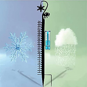 Snow Gauge - Snow Gauge Outdoor Christmas,Deer Outdoor Snow Measuring Device for Garden & Yard, Christmas Measuring Gauge Tanba