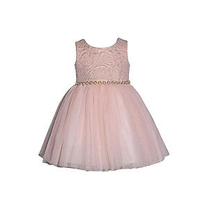 Bonnie Jean Baby Girl's Special Occasion Dress, Burgundy, 24 Months