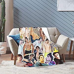 Blanket Jacob Elordi Soft and Comfortable Warm Fleece Blanket for Sofa, Office Bed car Camp Couch Cozy Plush Throw Blankets Beach Blankets