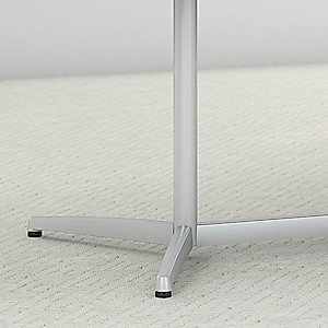 Bush Business Furniture 96W x 42D Boat Shaped Conference Table with Metal Base in Storm Gray