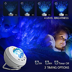 KGC Star Projector Galaxy Light, Galaxy Projector for Bedroom with Remote Control, Bluetooth Speaker & Voice Control, Night Lights Projector for Kids Room, Adults Home Theater, Party, Dorm Room Decor