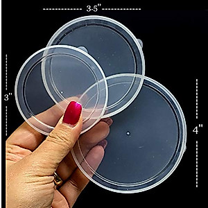 ALAZCO 6pc BPA-Free Can Covers - Large Medium & Small Plastic Tight Seal Lids For Canned Goods or Pet Dog Cat Food Saver Reusable