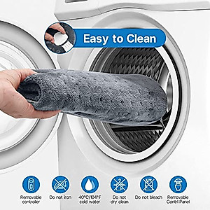 Heating Pad, Renpho Heating Pad for Back Pain Relief & Cramps Relief, FSA HSA Eligible, 10 Heat Settings, Auto Shut Off, Machine Washable, Gifts for Women, Men, ETL Certified, 12"x24'' (Gray)