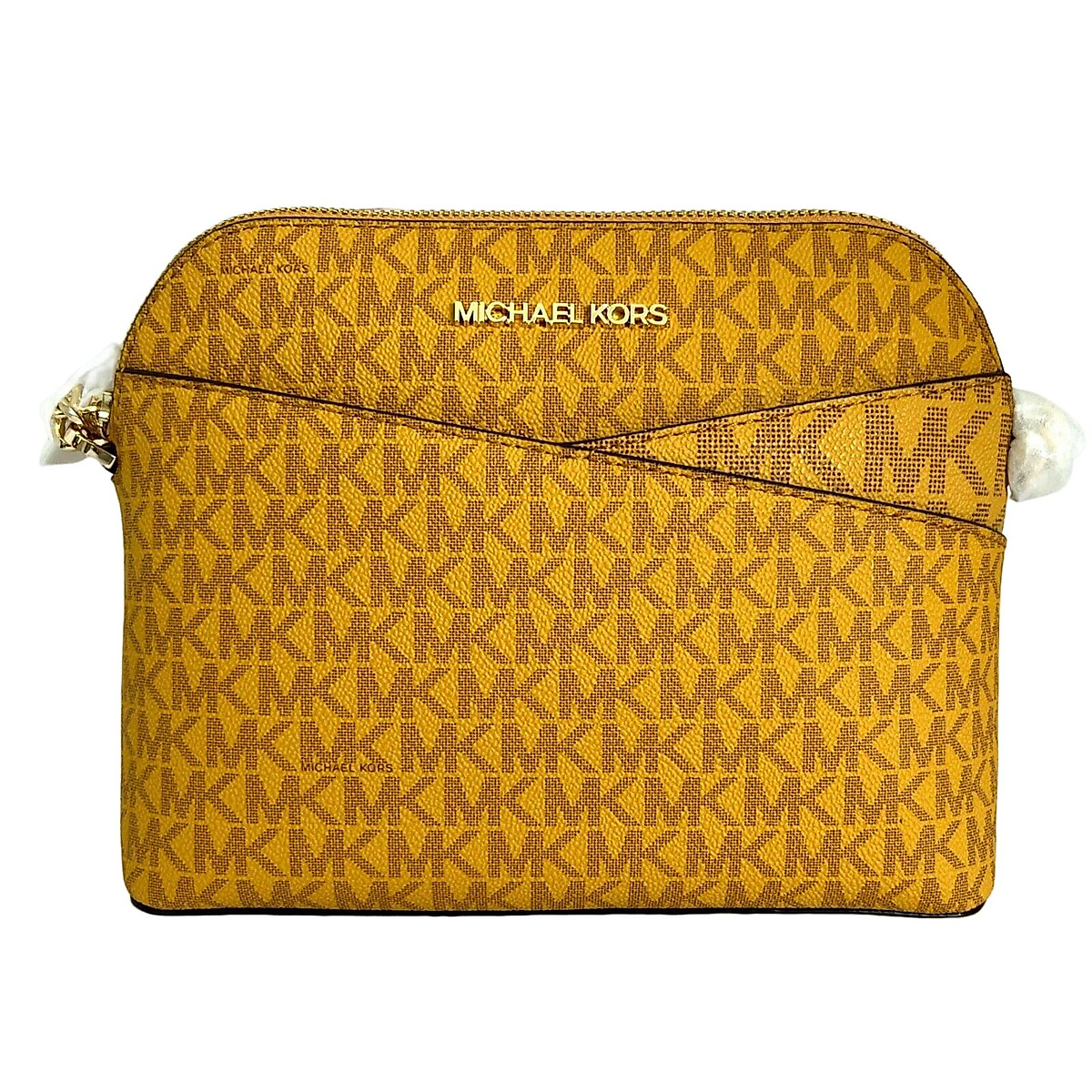 Michael Kors Jet Set Medium Crossbody Leather Handbag (Marigold)