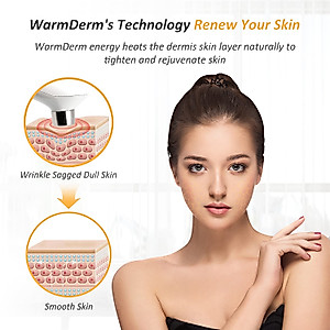 WarmDerm Skin Firming Facial Device, Professional Home Beauty Device for Face and Body, 3 Energy Levels - Salon Results