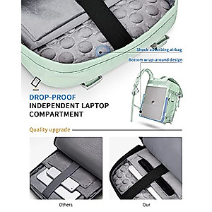 LIVACASA Waterproof Travel Backpack for Women, 40L Airline Approved Carry on Laptop Backpack with Compartment and USB Port