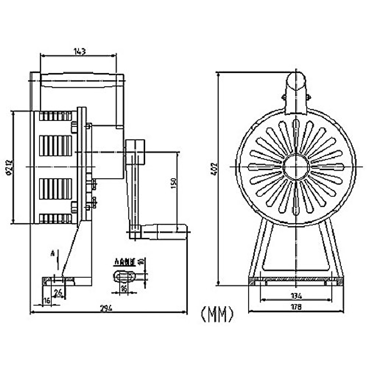 Vixen Horns Air Raid Hand Crank Siren, Loud Heavy Duty Tornado Siren with Base/Table Mount, Fire Air-raid Alarm, Warning Construction Air Horn VXS-1200M