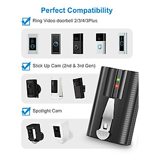 Replacement for Ring Battery Compatible with Ring-Doorbell-Camera 2/3/4/3plus, Stick Up Cam Battery (2nd and 3rd Gen), Spotlight Cam and Peephole Cam, 2Pack Rechargeable 3.65V 6040mAh Battery