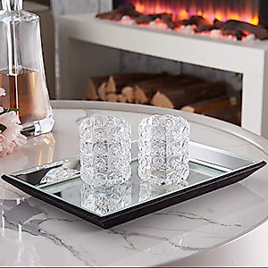 Meetart Rectangle30x21cmVanity Organizer Decorative Mirror Tray Vanity Tray Markup Jewelry Tray Silver Tray for Home Decor