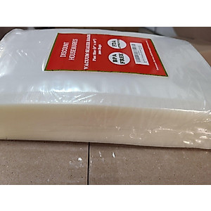 200 6" x 10" Pint Vacuum Heat Sealer Bags for Food Saver, Vac Sealers, Heavy Duty Commercial Grade Pre-Cut Storage Bag