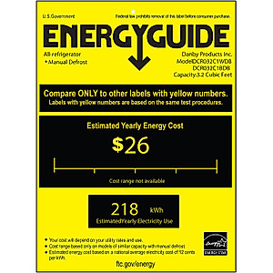 Dnby Premium Mini Fridge Appliances Compact Small Apartment Size 3.2 Cu Ft Refrigerator in Black