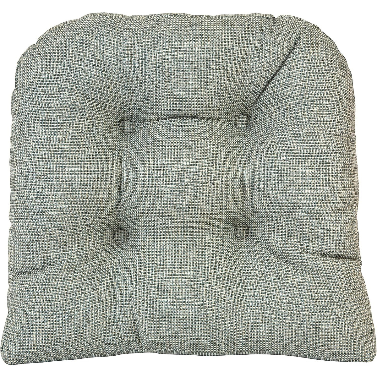 Klear Vu Gripper Overstuffed Universal Non-Slip Dining Chair Cushions for Kitchen Decor or Office Use, U-Shaped Skid-Proof Seat Pad, 17x17 Inches, 2 Count (Pack of 1), Solid Spa Green