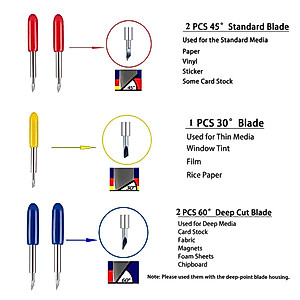 EVISWIY 4PCS 12x24 Mats for Cricut Maker 3/Maker Explore Air 2/Air/One with 5 PCS Blades StandardGrip/LightGrip/StrongGrip/FrabricGrip Multiple Green Blue Purple Pink Cricket Cutting Mats for Cricut