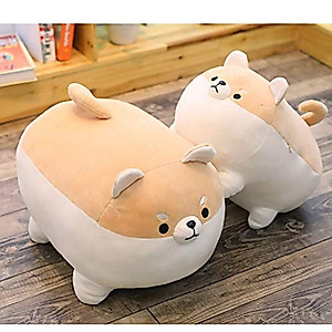 Auspicious beginning Stuffed Animal Shiba Inu Plush Toy Anime Corgi Kawaii Plush Dog Soft Pillow, Plush Toy Gifts for Boys Girls(Brown, 15.7")
