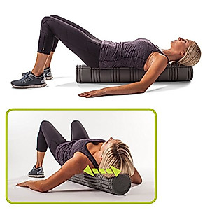 TriggerPoint CORE Foam Massage Roller with Softer Compression for Exercise, Deep Tissue and Muscle Recovery - Relieves Muscle Pain & Tightness, Improves Mobility & Circulation (36''), Gray