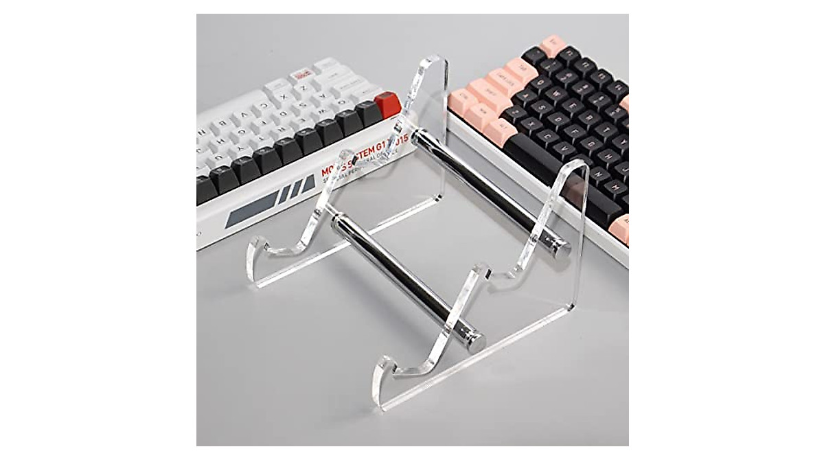 Mechanical Keyboard Storage Stand - Clear Acrylic Dual Holder