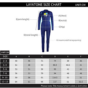 LayaTone Kids Wetsuit 3/2mm Neoprene Full Body Kids Wet Suits for Boys Girls One Piece Wetsuit for Swimming Diving Surfing Freediving Canoeing