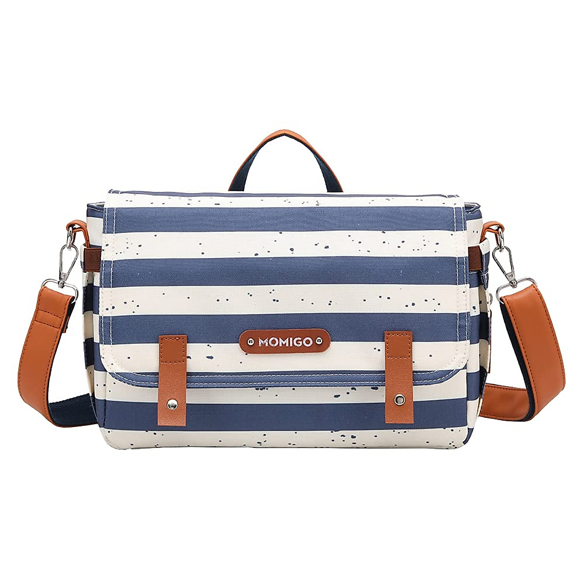 Baby Diaper Stroller Bag - Diaper Caddy Tote Baby Stroller Bag Nursery Storage Bin for Diapers, Wipes & Toys Diaper Bag With Stroller Hooks, Classic Stripes (Blue)