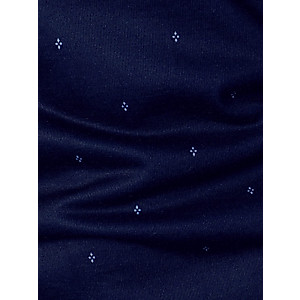 Floerns Men's All Over Print Golf Shirt Short Sleeve Collar Neck Polo Shirt Navy Blue S