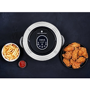 Cook's Essentials Air Fryer Lid for Pots, Pans & Pressure Cooker (Renewed), Red