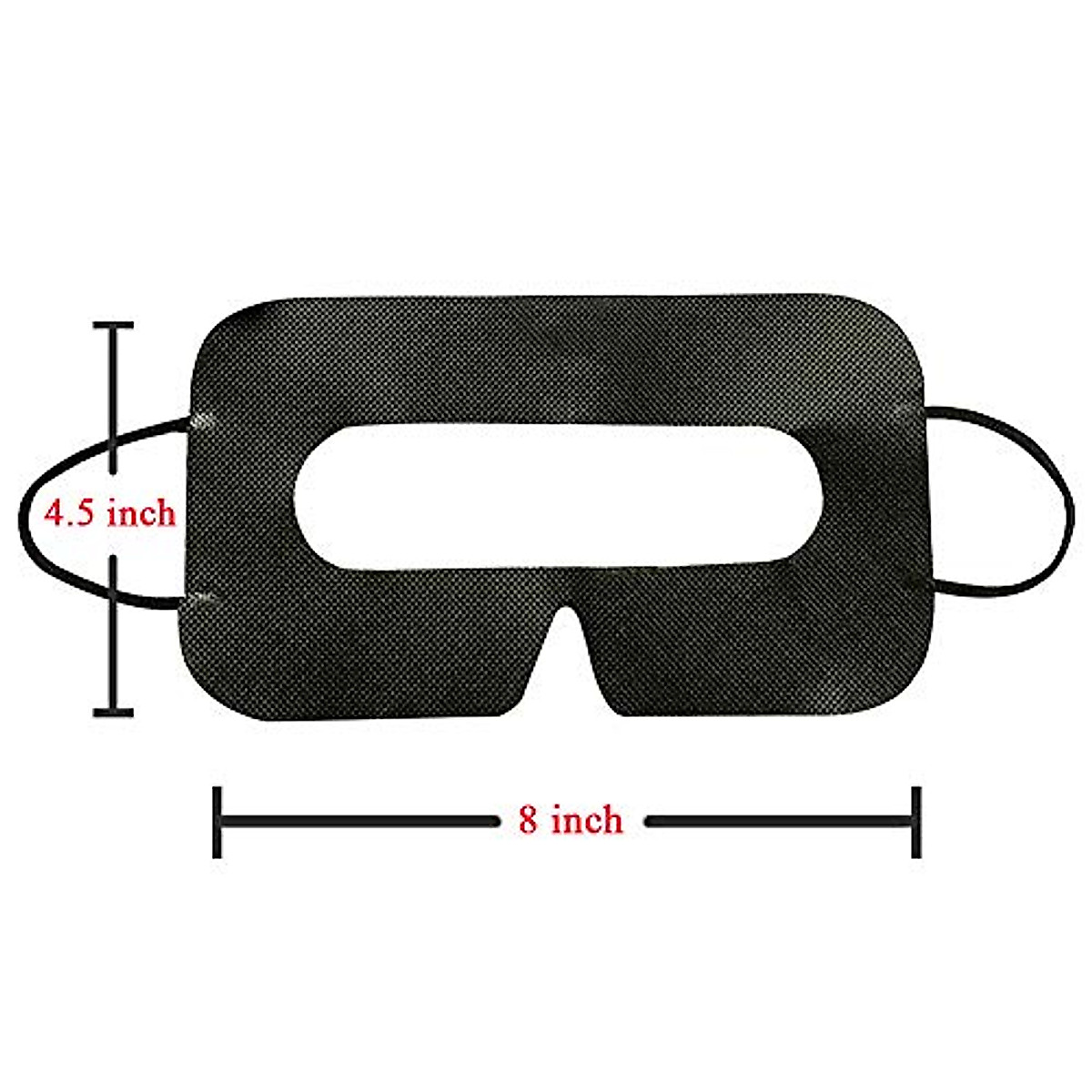 YinQin 50PCS Disposable VR Mask VR Headset Mask, Sanitary VR Eye Cover Mask, VR Eye Mask Cover, VR Headset Cover Mask Universal Mask for VR (Black)