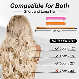 40pcs Heatless Spiral Hair Curlers for Long Hair, No Heat Curlers 22inch/55cm Magic Curls Hair Rollers with Styling Hooks for Women Kids